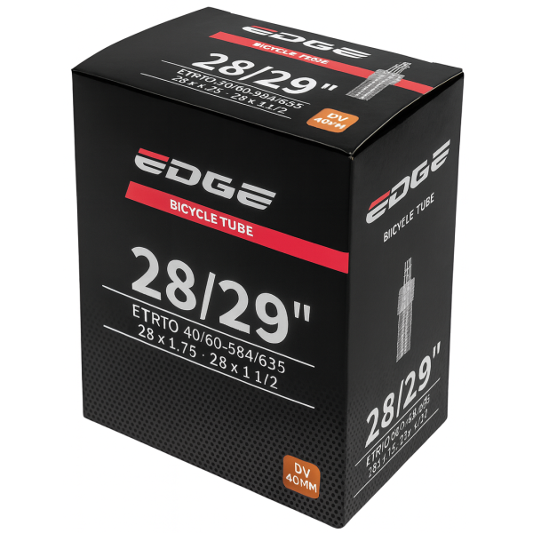 Buy Edge Inner Tube 28/29" 40/60mm 622 DV 40mm - Black at HBS