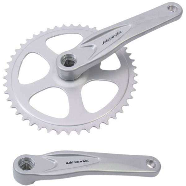 Cumpărați Miranda Alfa Crankset 46T 1V 170mm Square Axle - Silver la HBS