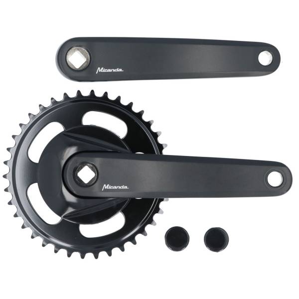Cumpărați Miranda Delta Crankset 38T 1V 170mm Square Axle - Black la HBS